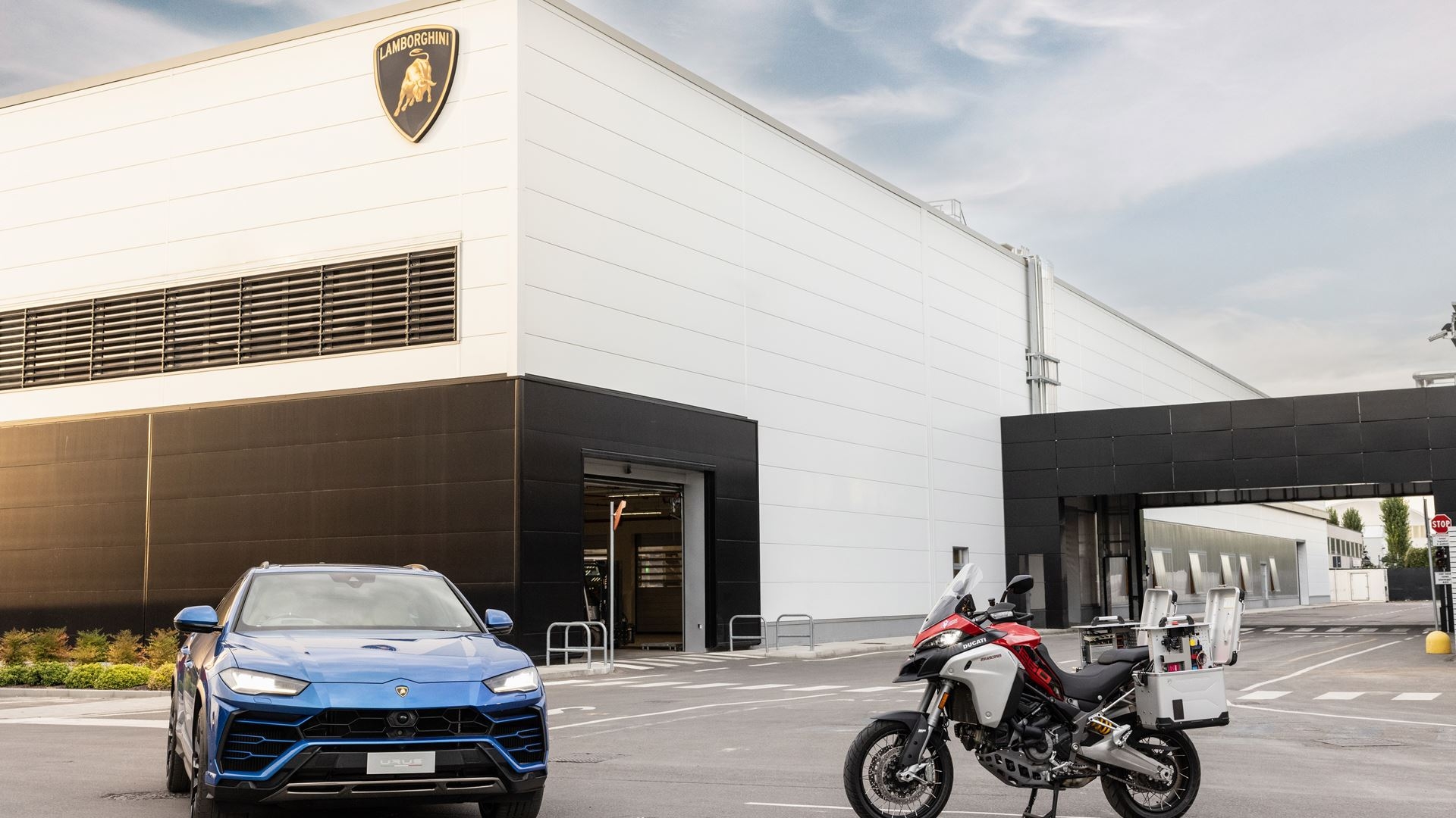 Lamborghini and Ducati together in the name of road safety with an ...