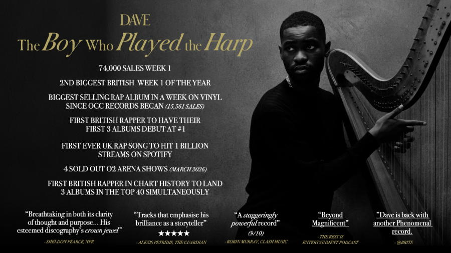 DAVE’S RECORD-BREAKING THIRD ALBUM 'THE BOY WHO PLAYED THE HARP ...